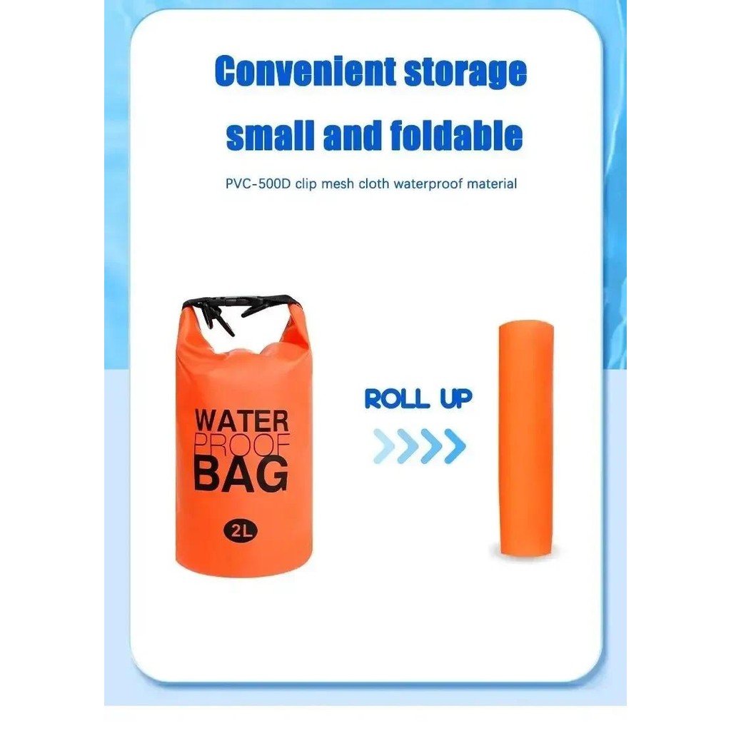 2 Liter Waterproof Dry Bag Storage Swimming Kayak River Hiking Float ...
