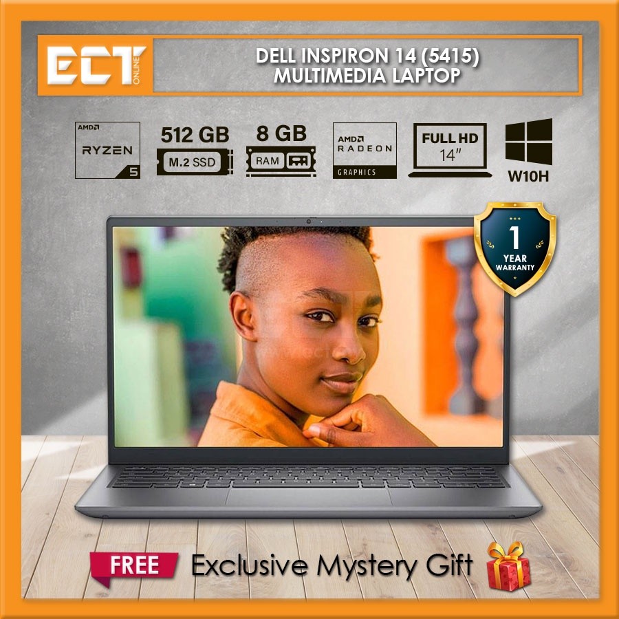 [Clearance] Dell Inspiron 14 (5415) Multimedia Laptop (Ryzen 5 5500U 4 ...