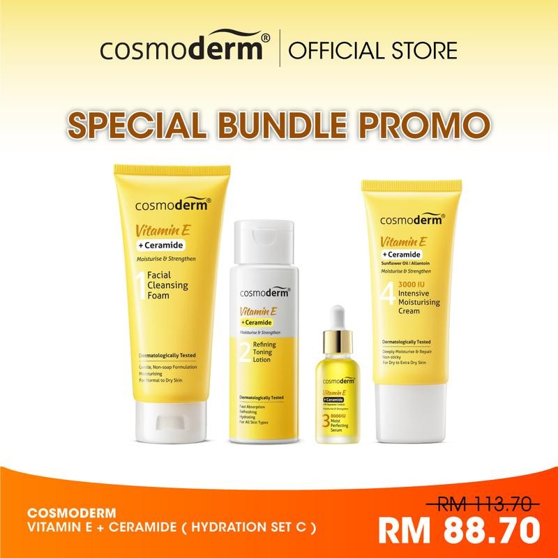 Cosmoderm Vitamin E + Ceramide (Hydration Set C) | Shopee Malaysia
