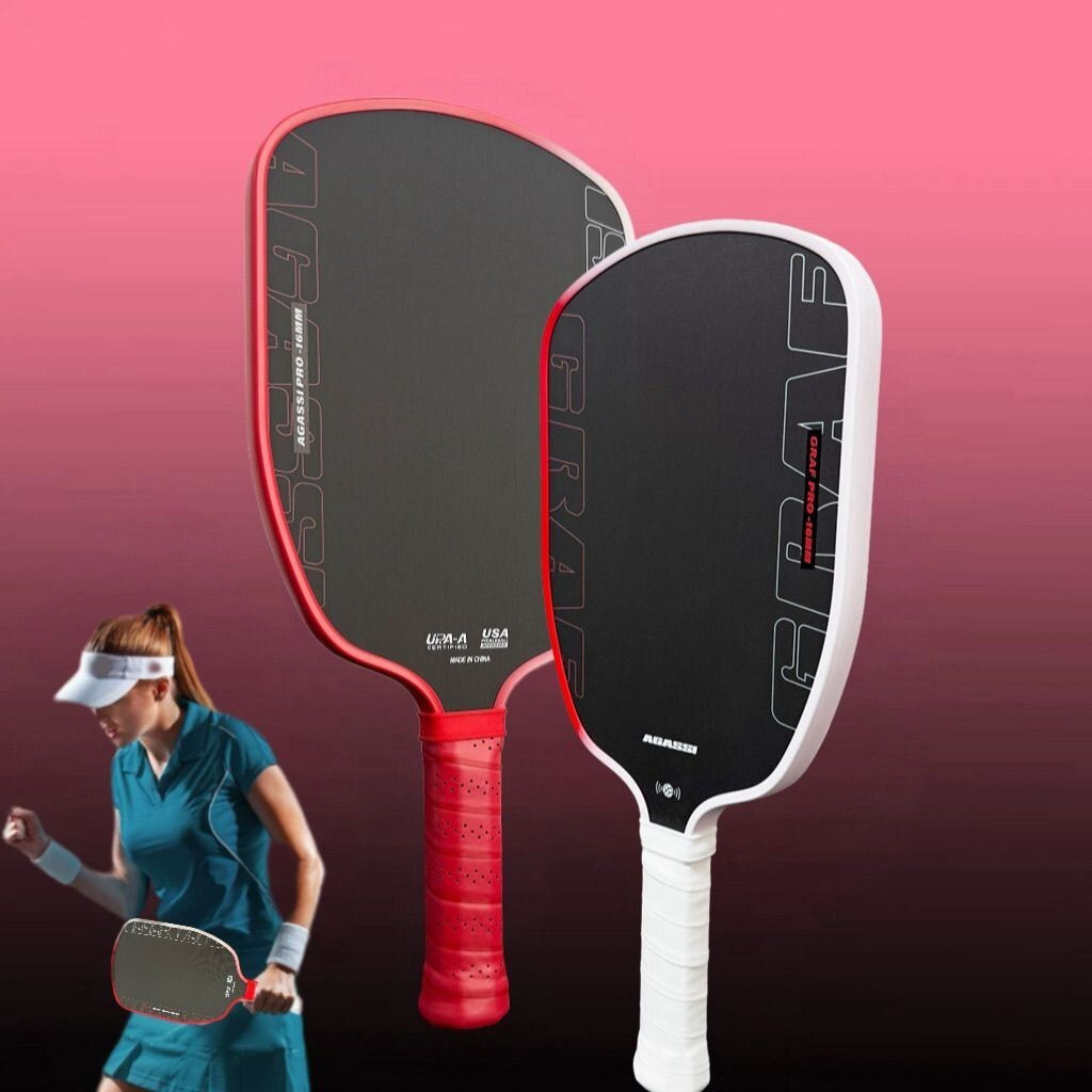 GRAF Agassi Pro 16MM GEN4 T700 Carbon Fiber Pickleball Paddle Frosted ...
