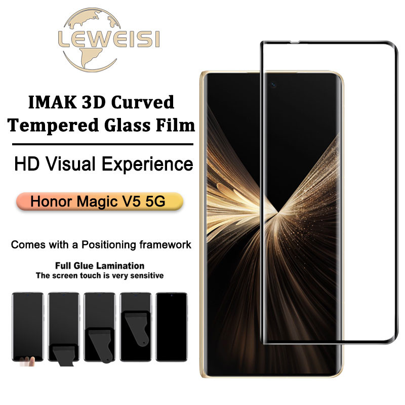 IMAK Kaca Skrin 9H Untuk Honor Magic V5 5G - 3D Lengkung Pelindung HD ...