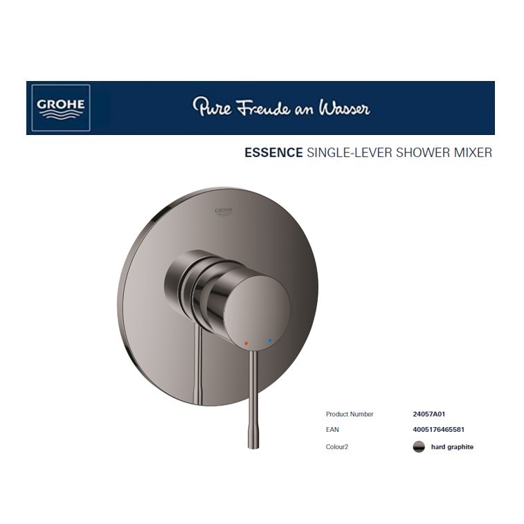 GROHE ESSENCE SINGLE-LEVER SHOWER MIXER (Hard Graphite) | Shopee Malaysia