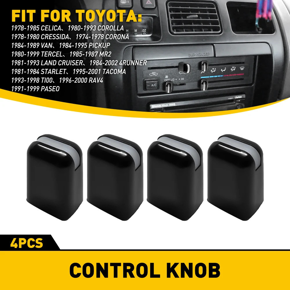 4X Air Conditioning Heat Control Switch AC Knob For Toyota RAV4 Corolla Celica Cressida 4Runner ...