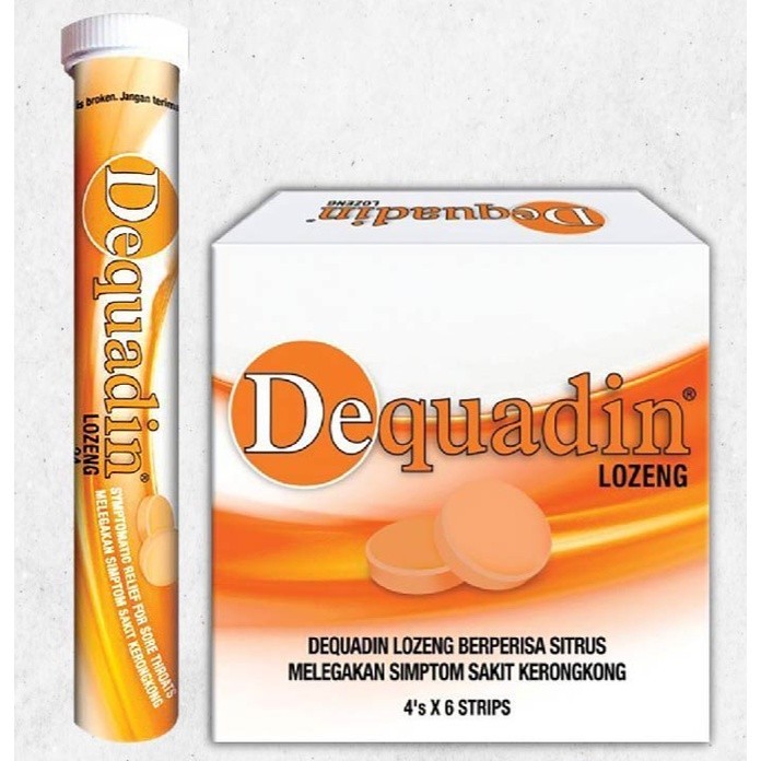 DEQUADIN CITRUS LOZENGES BOX 6X4S 6S | LOZENGES TUBE 24S 24'S (EXP:11/ ...