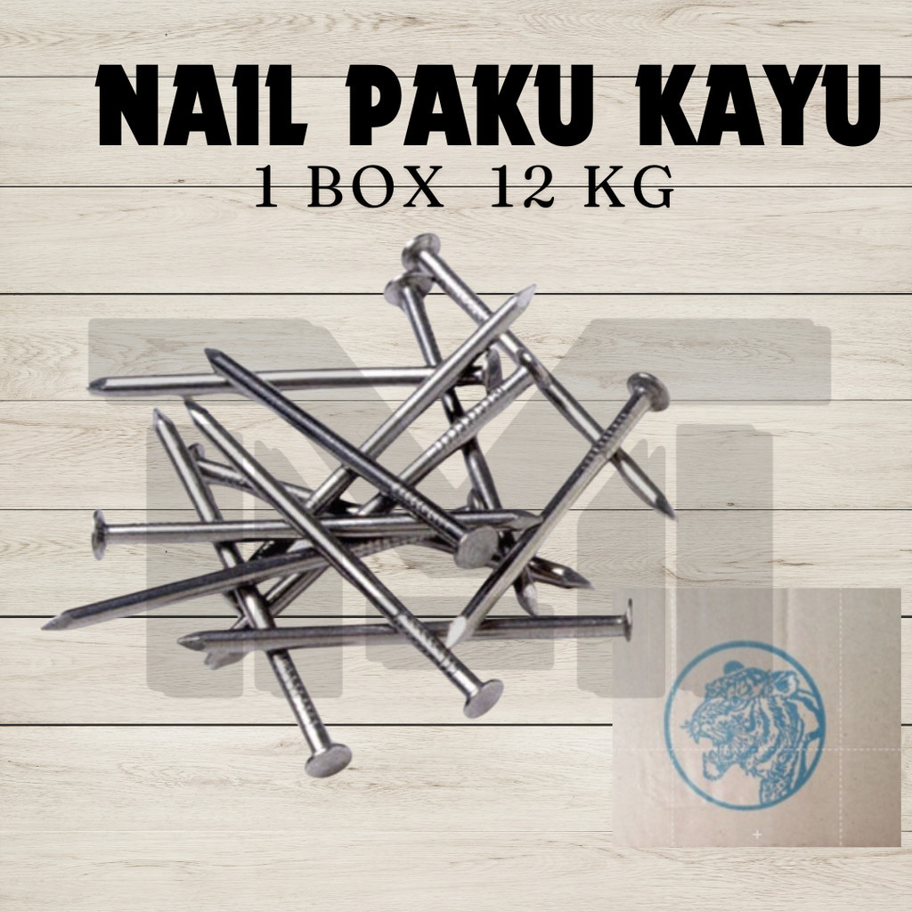 [1 BOX]12KG TIGER NAIL PAKU KAYU 2''/ 2 1/2'' INCH | Shopee Malaysia