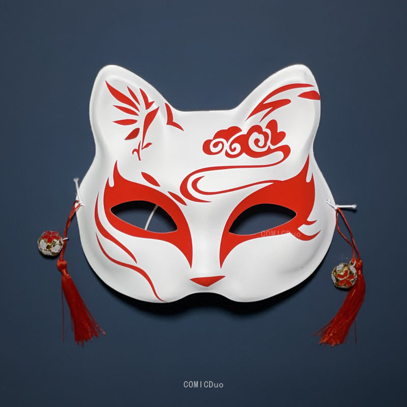 Half Face Japanese Style Cat Mask Douyin Same Style Masquerade Party ...