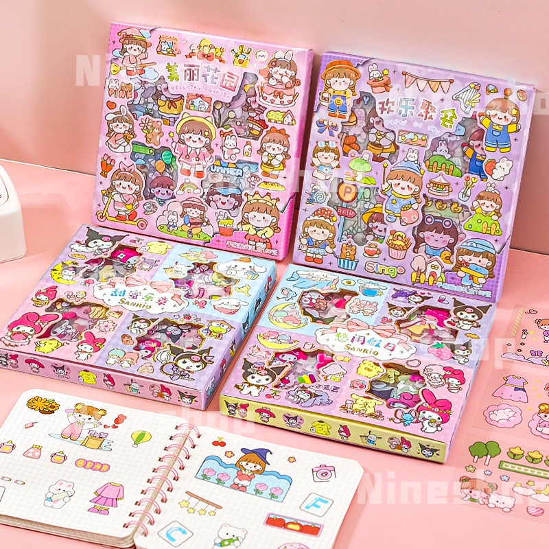 Sanrio Kuromi Sticker 100pcs Cute Set Marvel DIY Gift Box Cinnamoroll ...