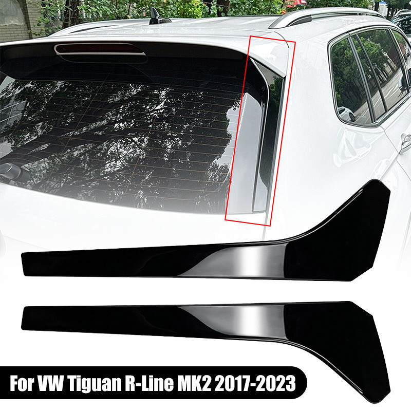 *new* 1 Pair Glossy Black Rear Window Side Spoiler for VW Tiguan R-Line ...