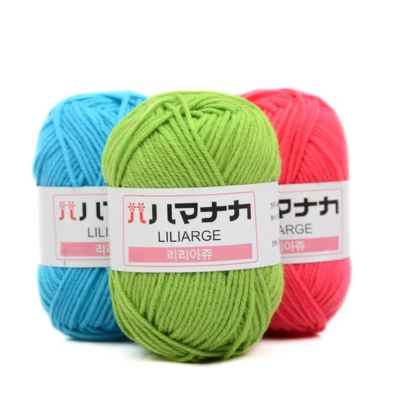 25g/Pc Baby Milk Cotton Yarn For Hand Knitting Acrylic Crochet Yarn DIY ...