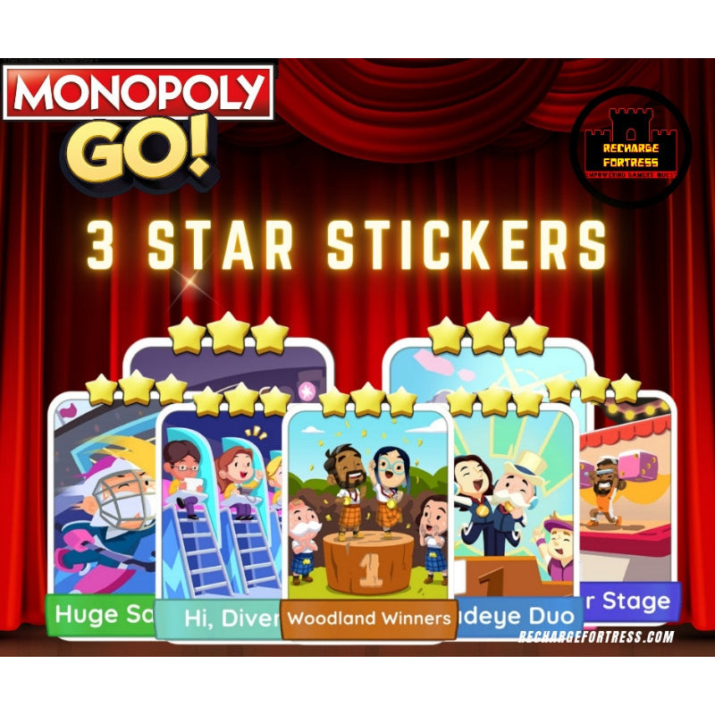 Monopoly Go 3 Star Stickers | 24-hour operation | 15-minute delivery ...