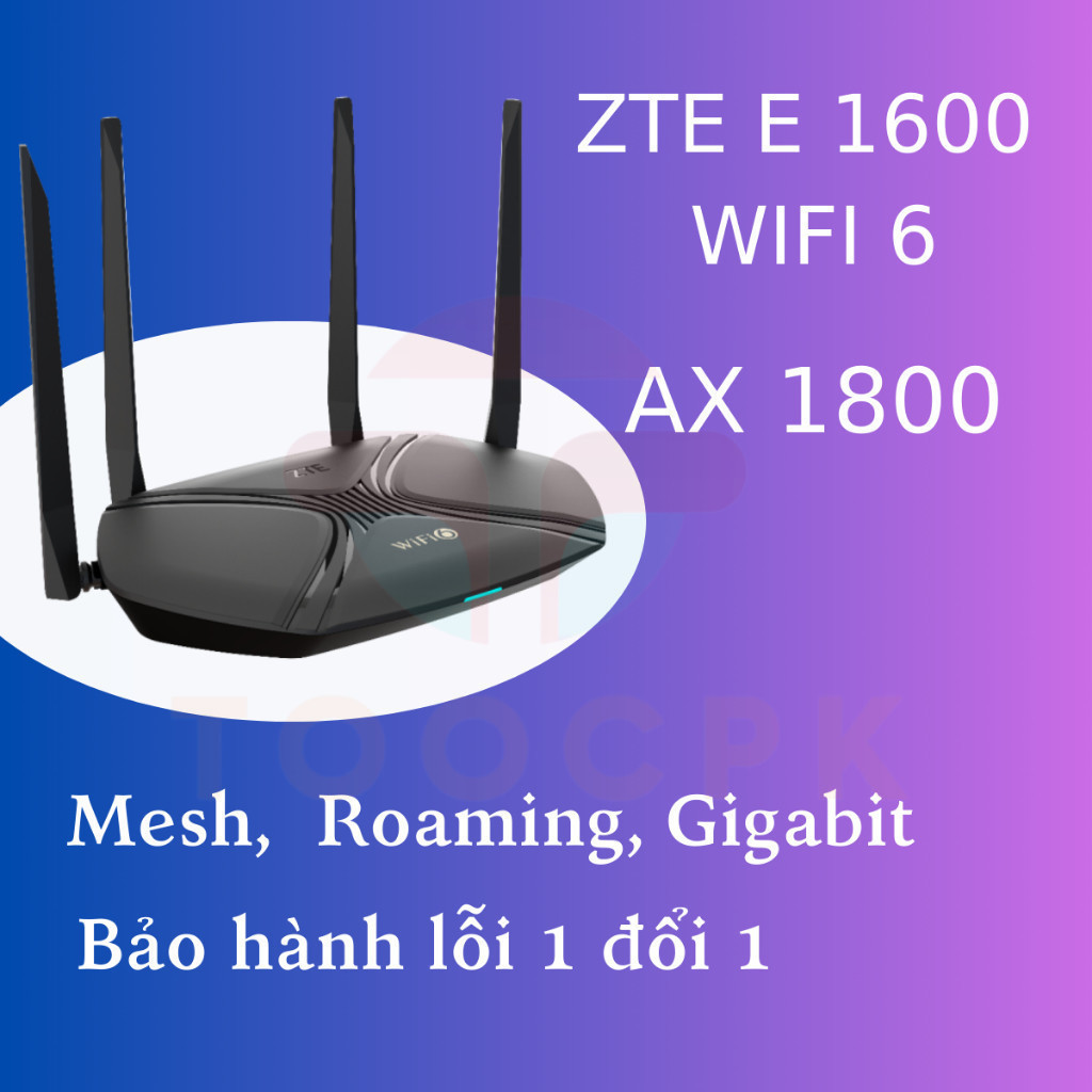 [ English ] Used ZTE E1600 WiFi MESH Wall-Penetrating WiFi 6 AX1800 ...