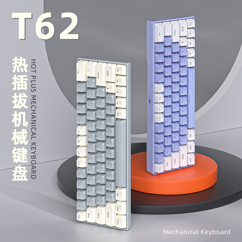 Cross-border Southeast Asia T62 Mixed Light Wired Mechanical Keyboard ...