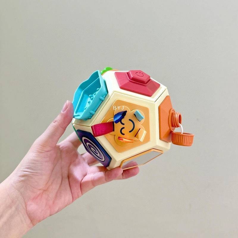 Montessori Busy Cube Five Senses Infant Hand Grab Ball Detachable ...