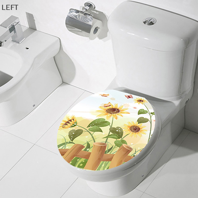 le WC Pedestal Pan Cover Sticker Toilet Stool Commode Sticker Home ...