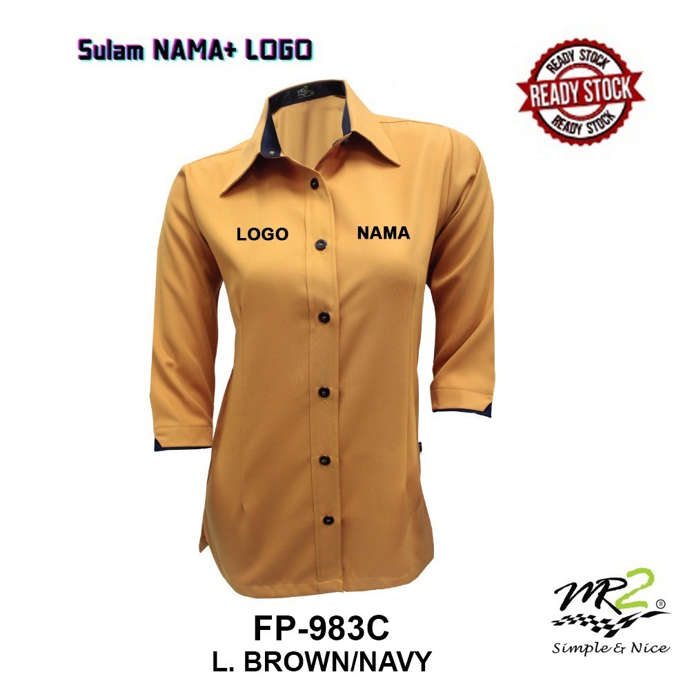 Mr2 Women's Polysoft Corporate Uniform - Light Brown/Navy FP-983C ...