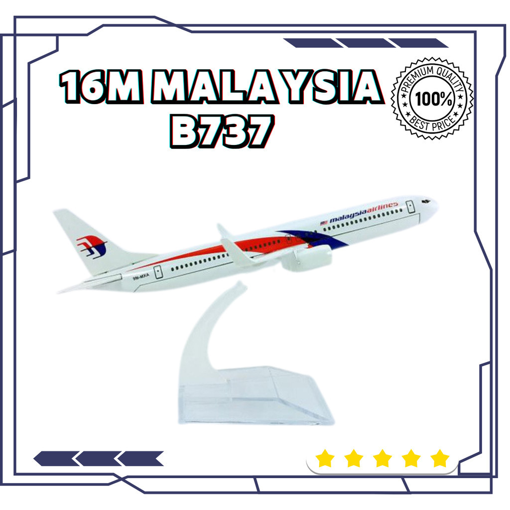 16CM MALAYSIA AIRLINES MAS BOEING B737 SCALE 1:400 METAL AIRCRAFT ...