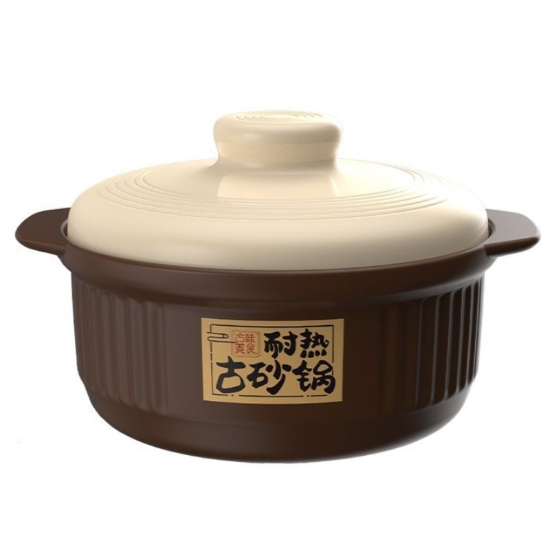 Ceramic Pot Heat Resistant Explosion-Proof Soup Stew Flame Open Gas ...