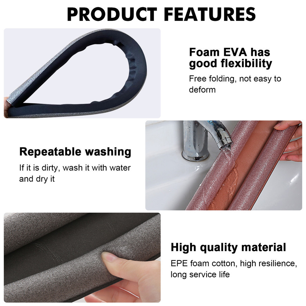 Flexible Door Gap Bottom Seam Sealing Bathroom Door Seal Sound Proof ...