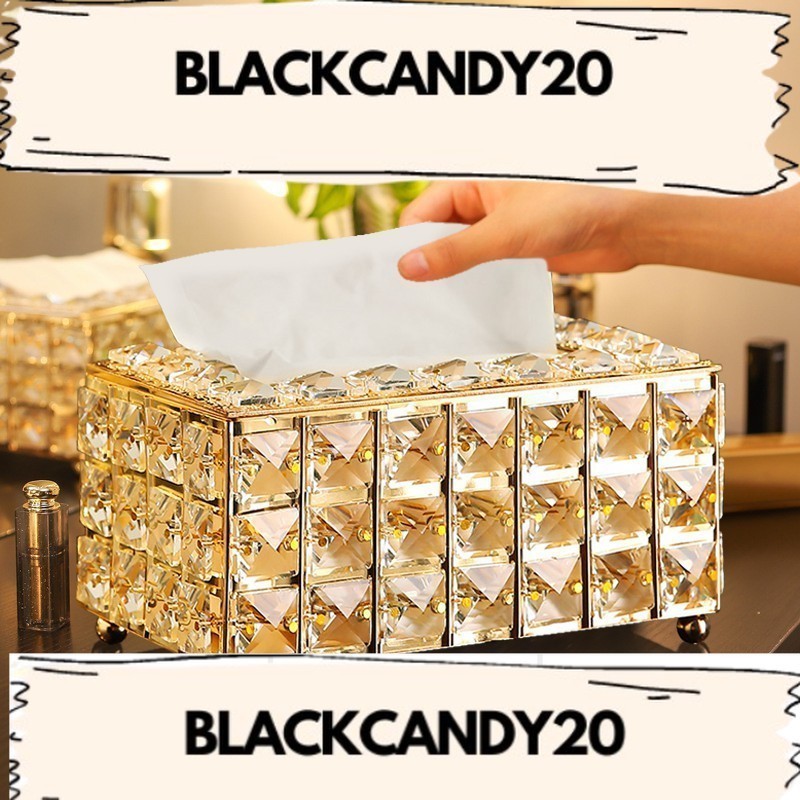 Tissue Box Paper Towel Crystal Storage Box Living Room Tissuer Napkin ...