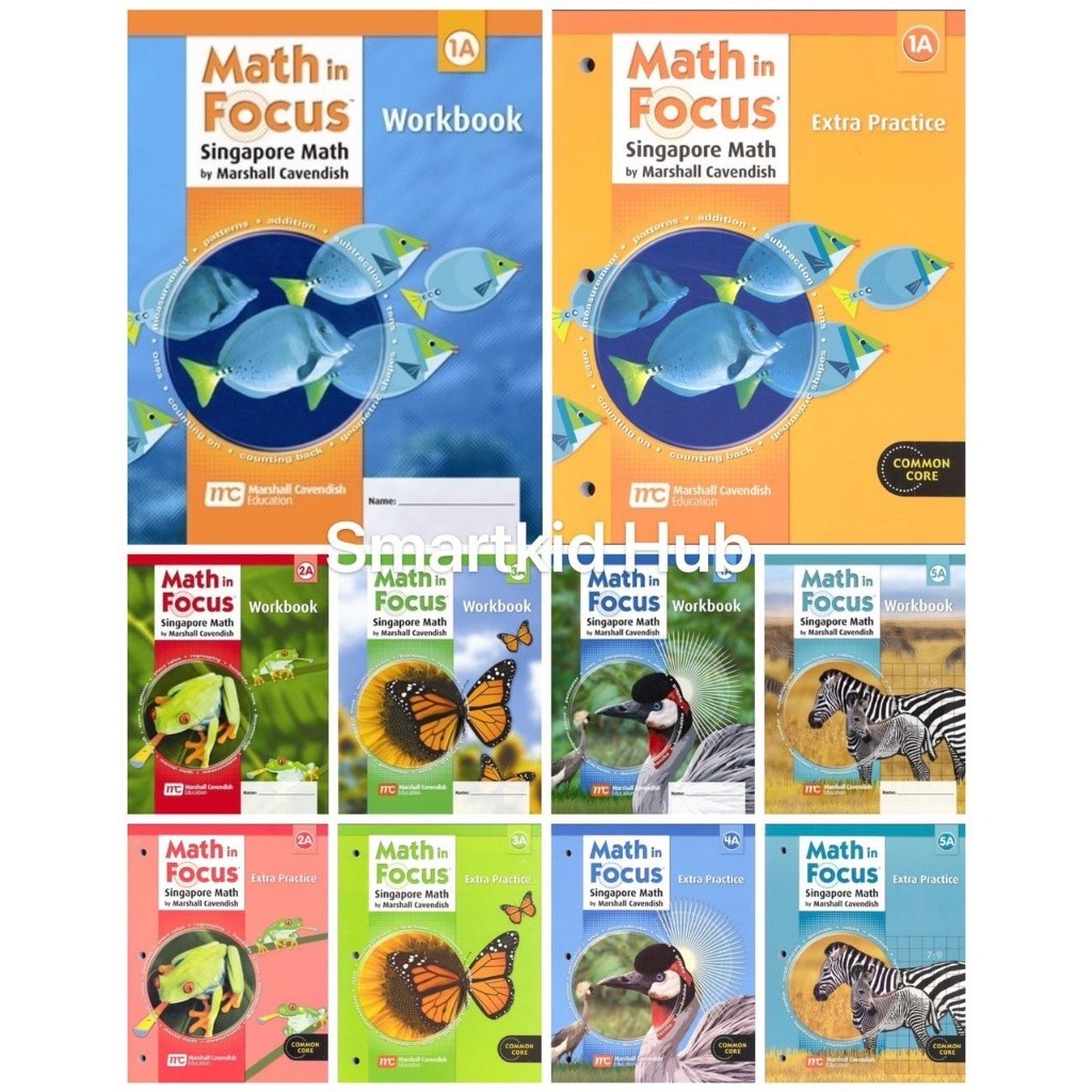 (Physical Book) Math in Focus Singapore Math KA/KB1A/1B/2A/2B/3A/3B/4A/4B/5A/5B Workbook Extra ...
