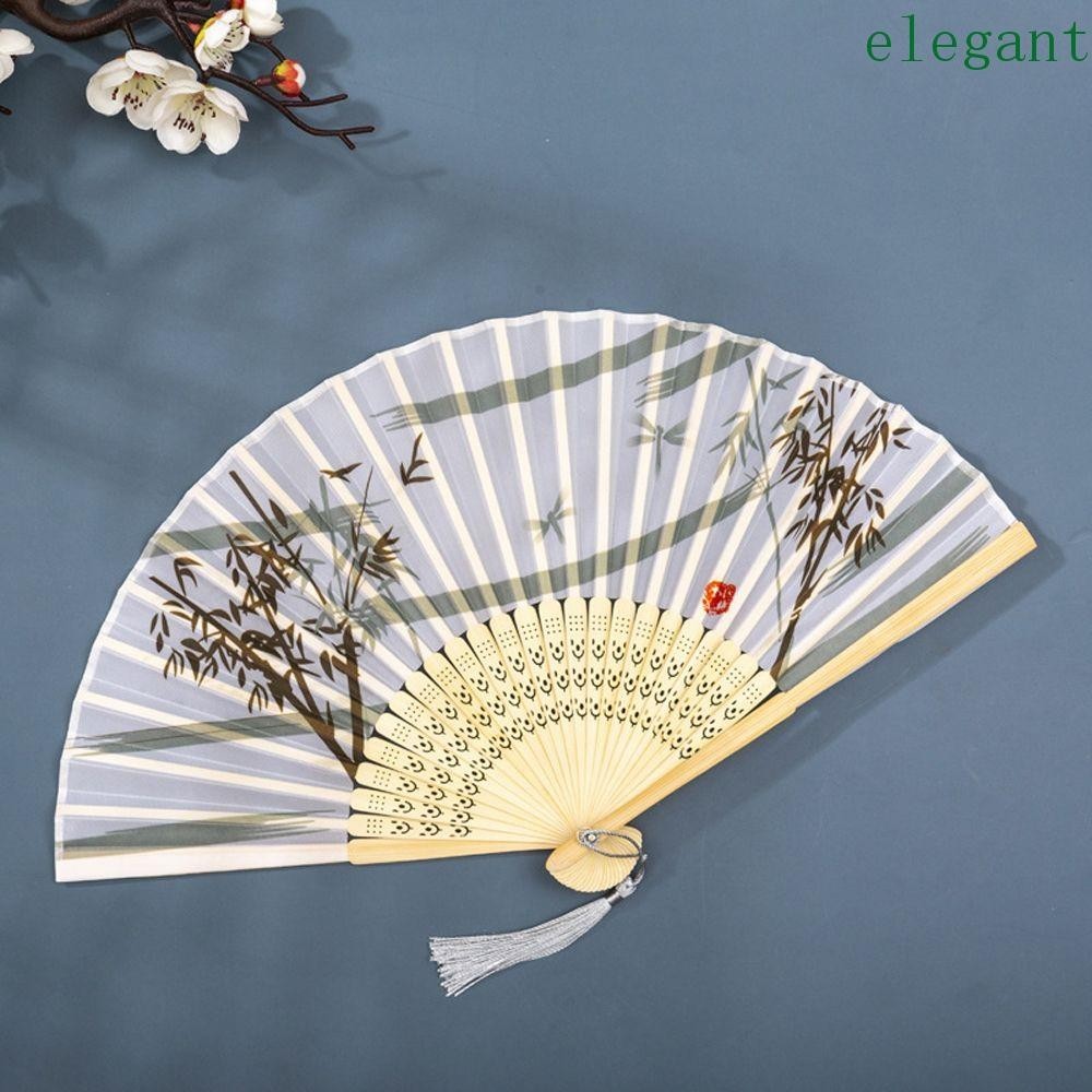 ELEGANT Dance Hand Held Silk Fan Wedding Party Summer Party Gifts Art ...