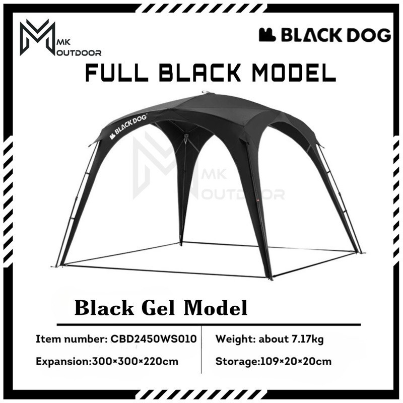 BLACKDOG Auto Dome Tent Canopy Waterproof Quick Open Dock Tent Camping Large Sunshade Tarp ...