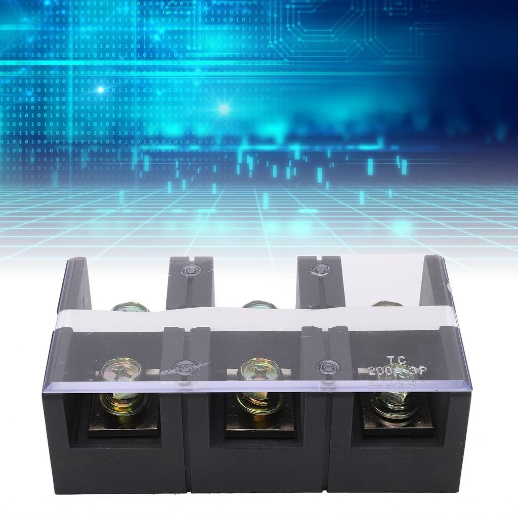 Onebuycart Wire Terminal Block Fixed Strip M8 Screw Easy Wiring High ...