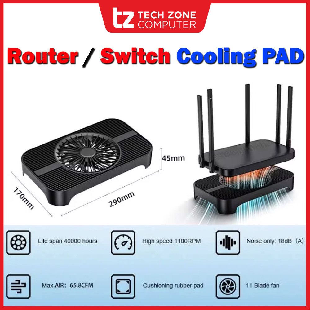 Router & Mini Computer Cooling Pad / Fan, 140mm Fan and 5V USB Power ...