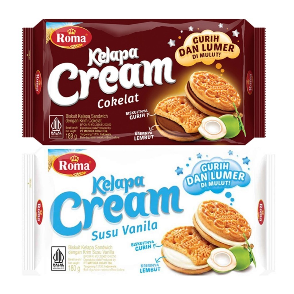 Roma Coconut Cream Biscuits 189 gr Vanilla Milk Chocolate | Shopee Malaysia