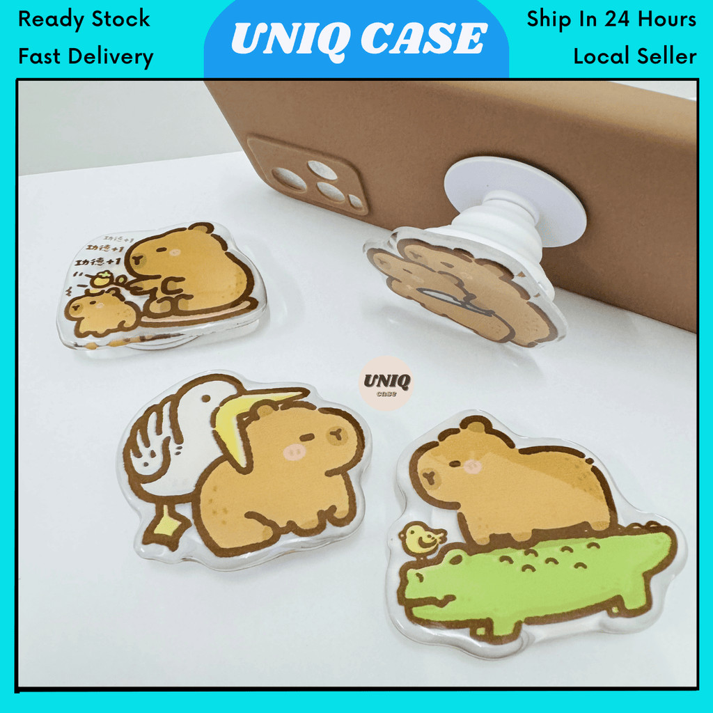 Cute Cartoon Capybara Melody Pooh Unicorn Bear Bunny Glitter Sand Phone ...