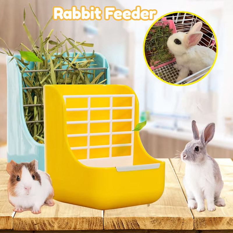 Rabbit Feeder 2in1 Automatic Hay Rack Rabbit Hay Feeder Grass Holder ...