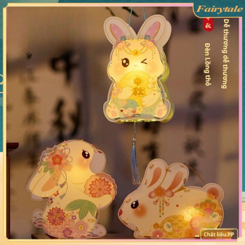 Mid-Autumn Festival Cute Little Rabbit Lantern DIY Children's ...