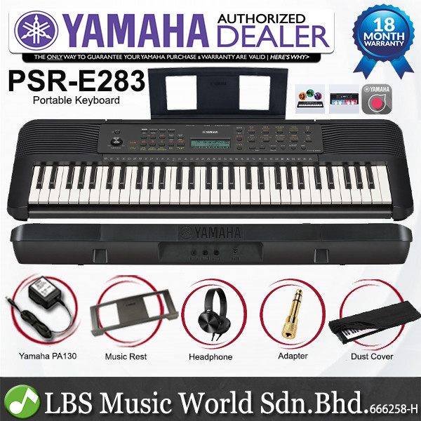 Yamaha PSR-E283 61 Keys Portable Keyboard Basic Package (PSRE283 PSR E283) | Shopee Malaysia