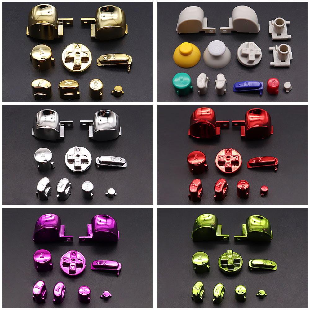 Full Set Chrome Buttons For Nintendo Gamecube NGC Controller ABXY Z D ...