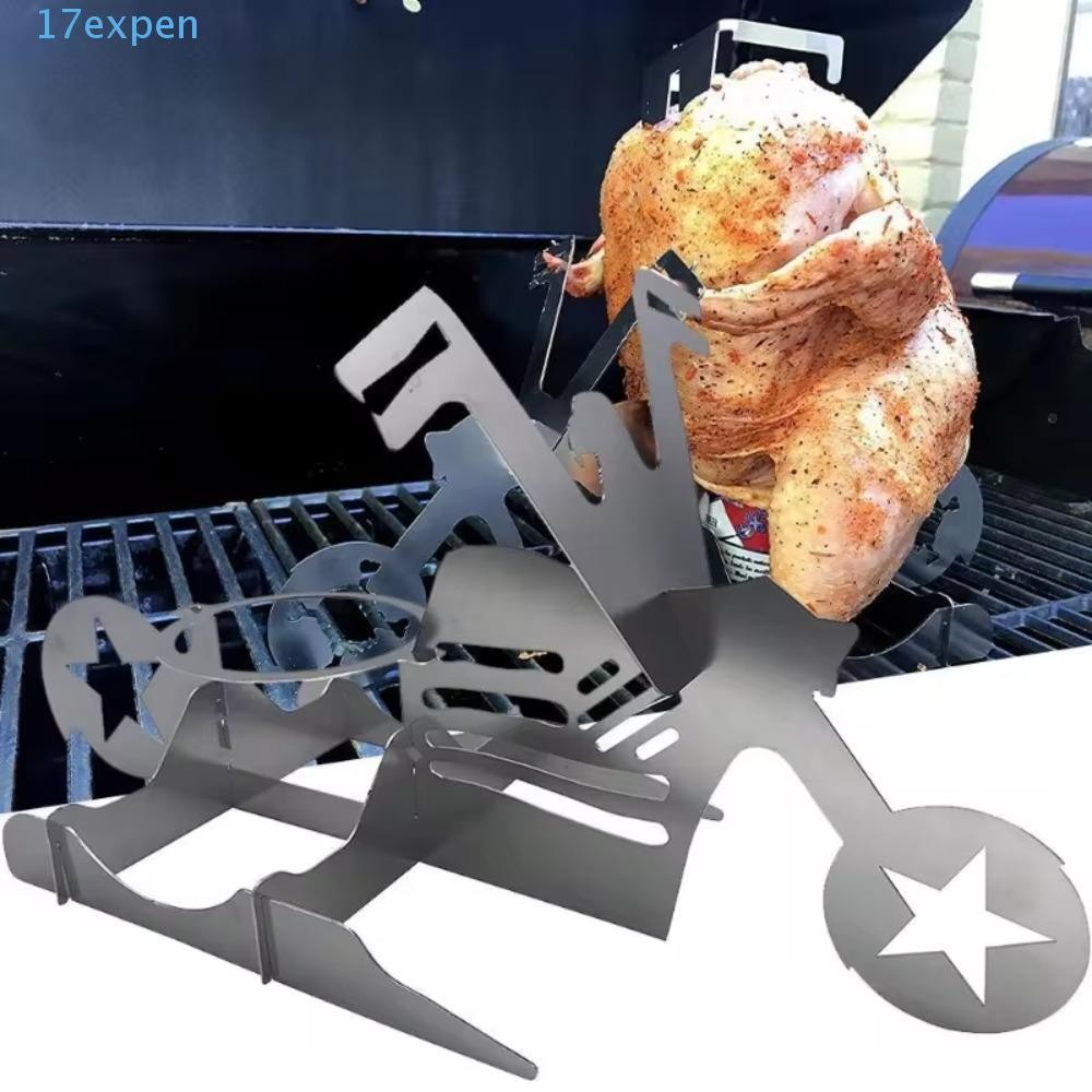 EXPEN Motorcycle Roster Chicken Stand, Stainless Steel Rust-proof Grill ...