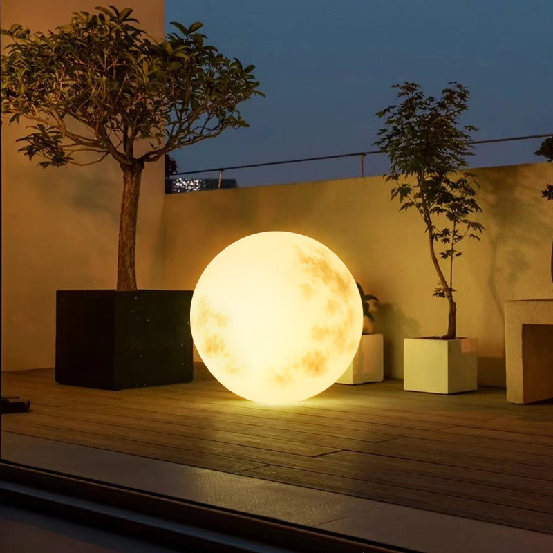 YFD 50cm/60cm/80cm Moon Light Outdoor Waterproof Garden Lamp Solar ...