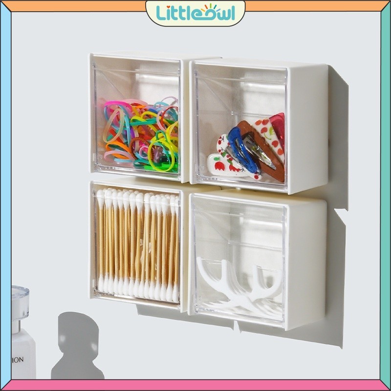 Wall Mounted Flip Storage Box Transparent Small Storage Organizers Box ...