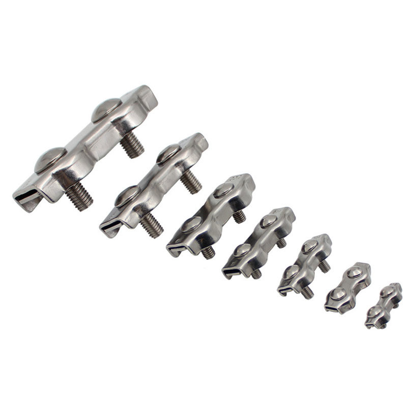 304 Stainless Steel Wire Rope Clips Single/Double Grips Cable Clamps M2 ...