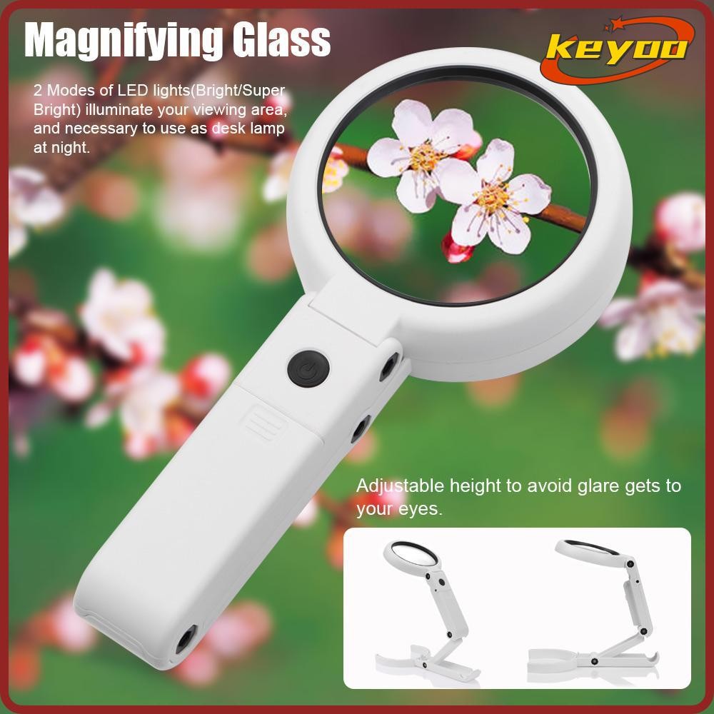 [KEYOO] Magnifying Glass Crafts Jewelry Making Seniors Reading Foldable ...