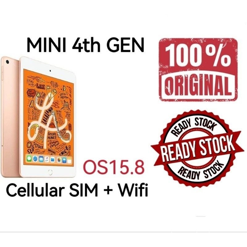 Original Used Tablet (Mini 4) Case Cellular SIM 4G Mobile Phone Cases ...