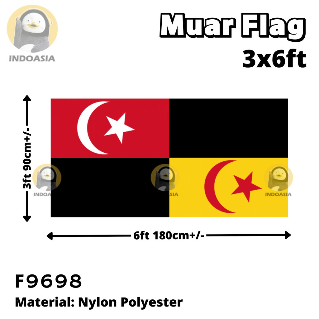Johor Daerah Muar Flag 3X6ft Bendera Daerah Johor 90*180cm - F9698 | Shopee Malaysia