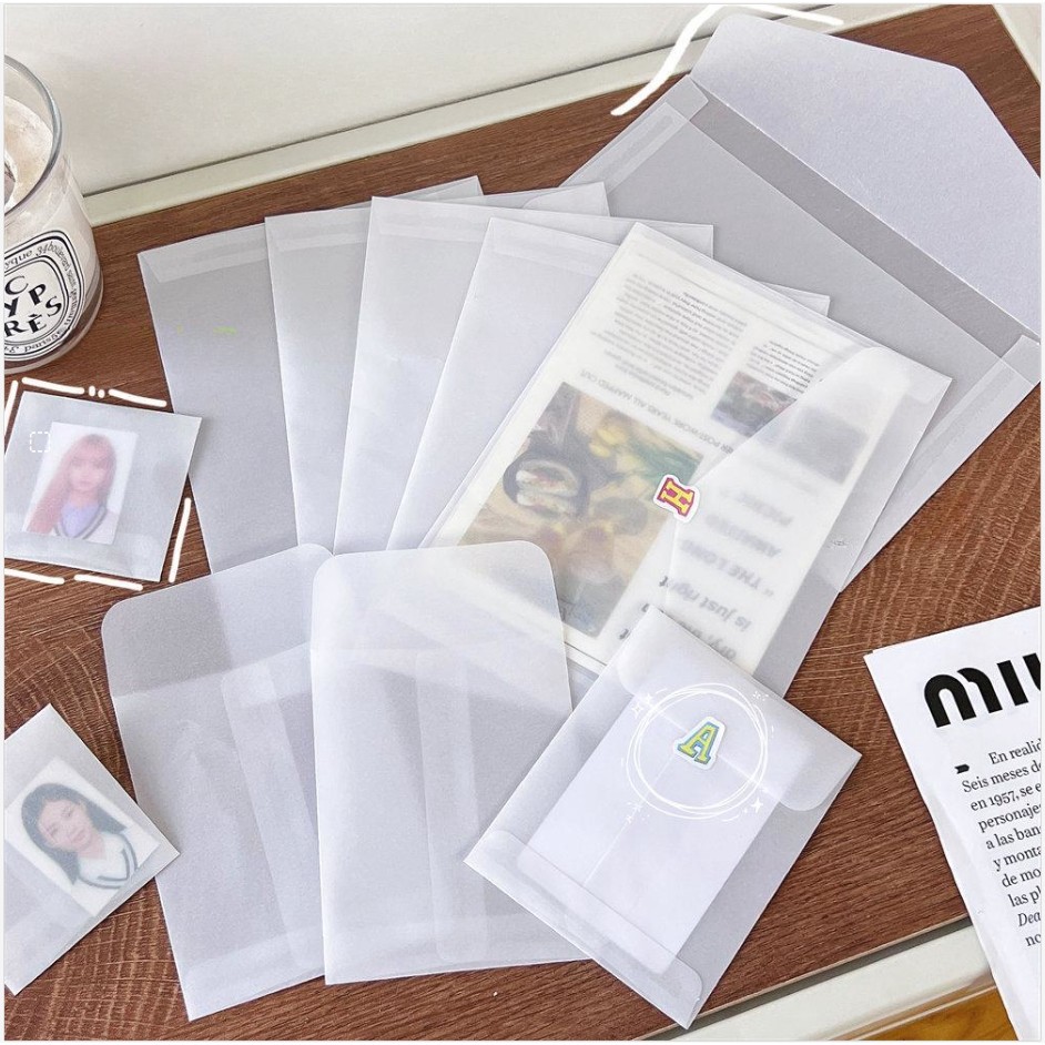 Sulfuric acid paper semi transparent small card envelope, translucent ...