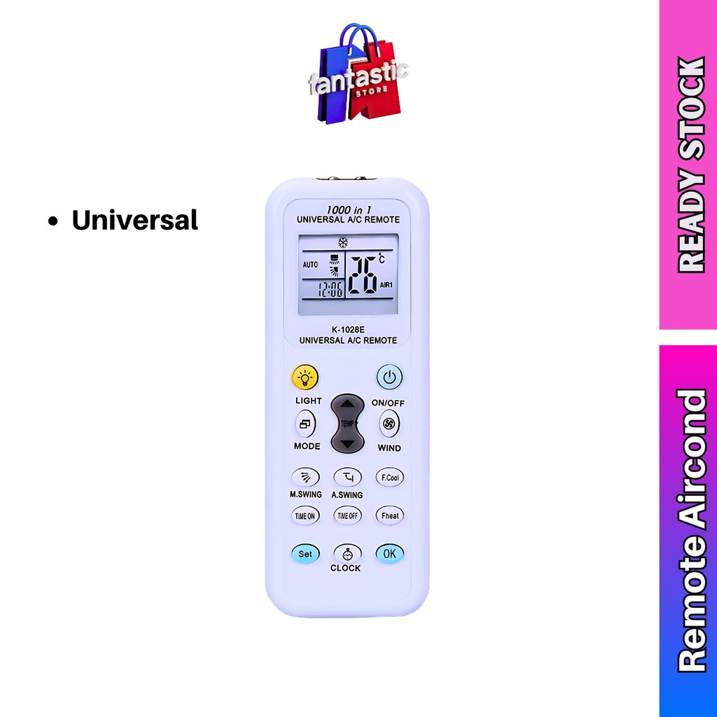 UNIVERSAL AIRCOND REMOTE CONTROL AIR COND CONDITIONER ALAT KAWALAN JAUH ...