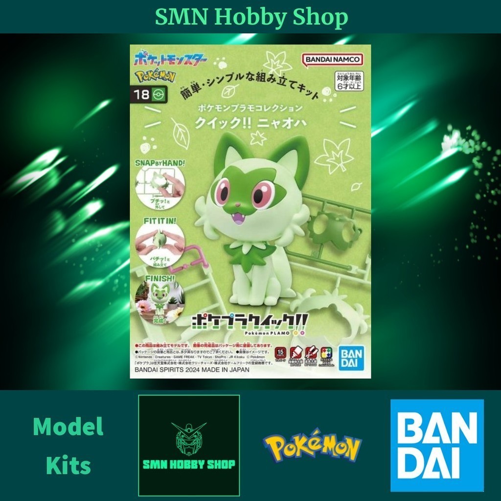 PLAMO Collection Quick Poke-Pla Sprigatito 018 Toys Plastic Model Kit ...