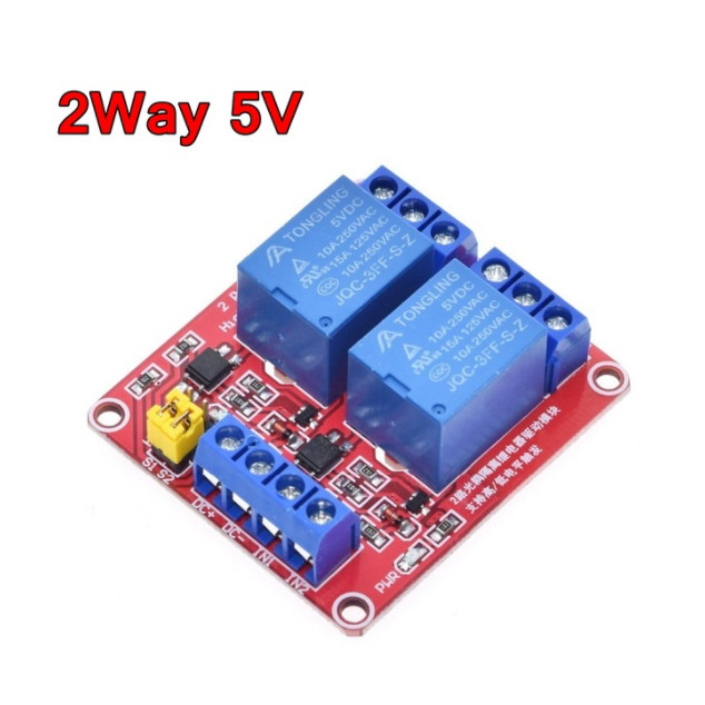 2 Channel 5V Relay Module Board Shield with Optocoupler Support High ...