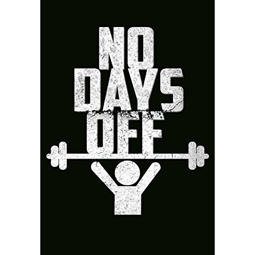 No Days Off Gym Motivational Poster For Room & Office Canvas Print Wall ...