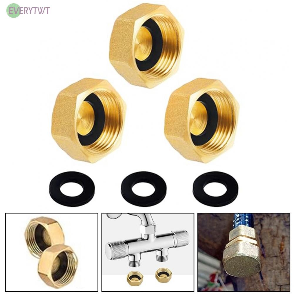 Brass Blanking Cap Resists Deformation 1-inch Female Thread Brass Pipe ...