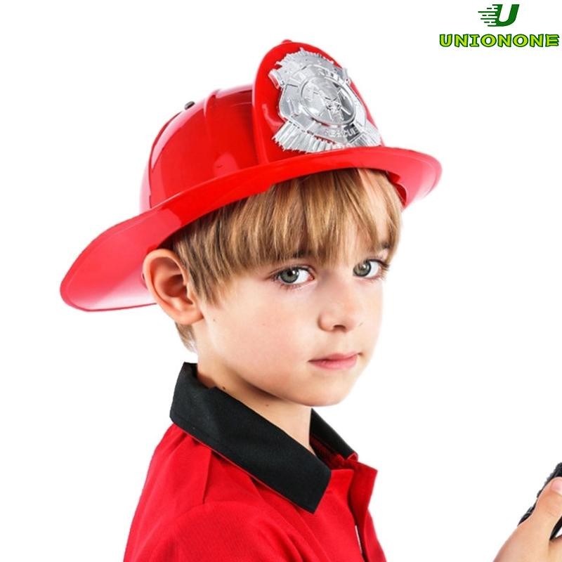 ONE Halloween Firefighter Cosplay Helmet Fireman Chief Hat Kids Toy ...