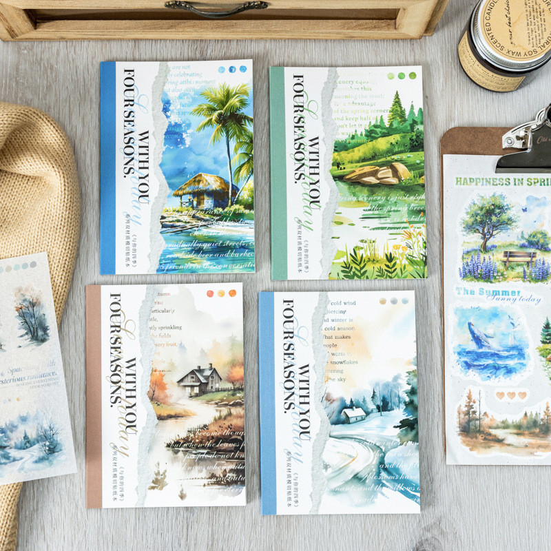 Journal Sticker Book Cutting Film Sticker Book Double Material Sticker ...