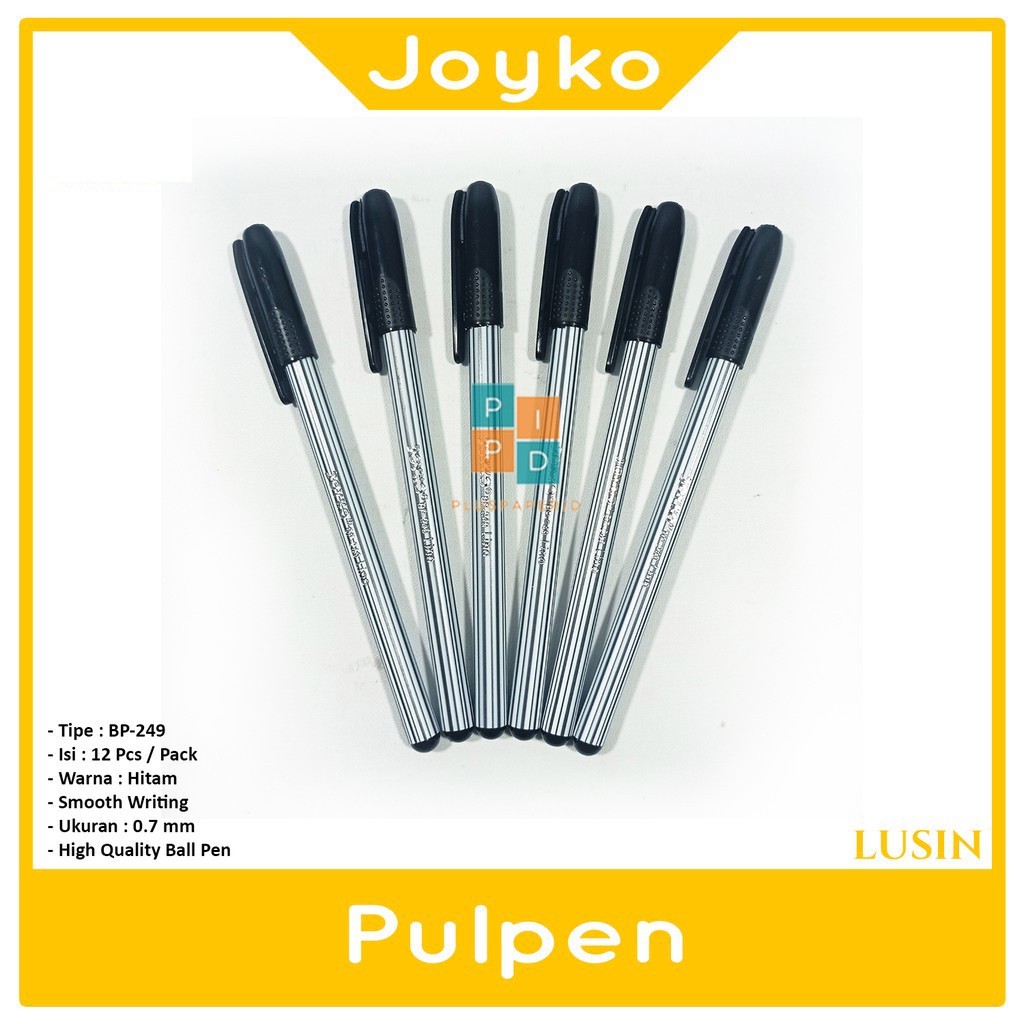 HITAM Joyko Ball Pen LINO BP-249 Black Pen per pc | Shopee Malaysia